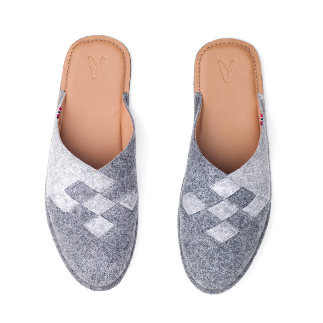 Designer Mule Slippers | Wool felt | A. Andreassen